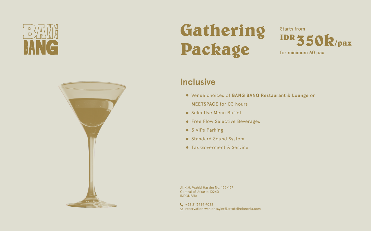 Gathering Package | ARTOTEL Wahid Hasyim Jakarta
